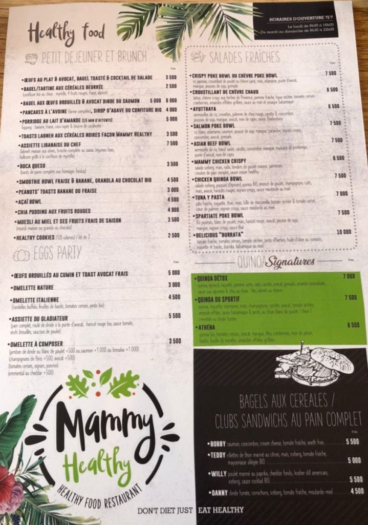 carte menu - Morceau de Saveur